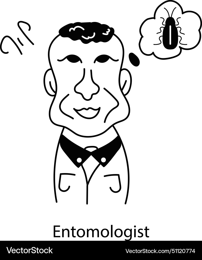 Entomologist Royalty Free Vector Image - VectorStock