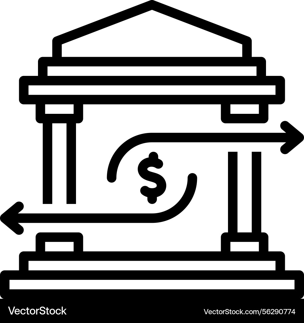 Money Transfer Icon Royalty Free Vector Image - VectorStock