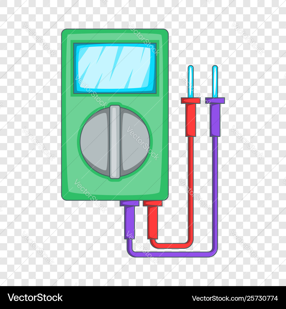 Multimeter icon cartoon style Royalty Free Vector Image