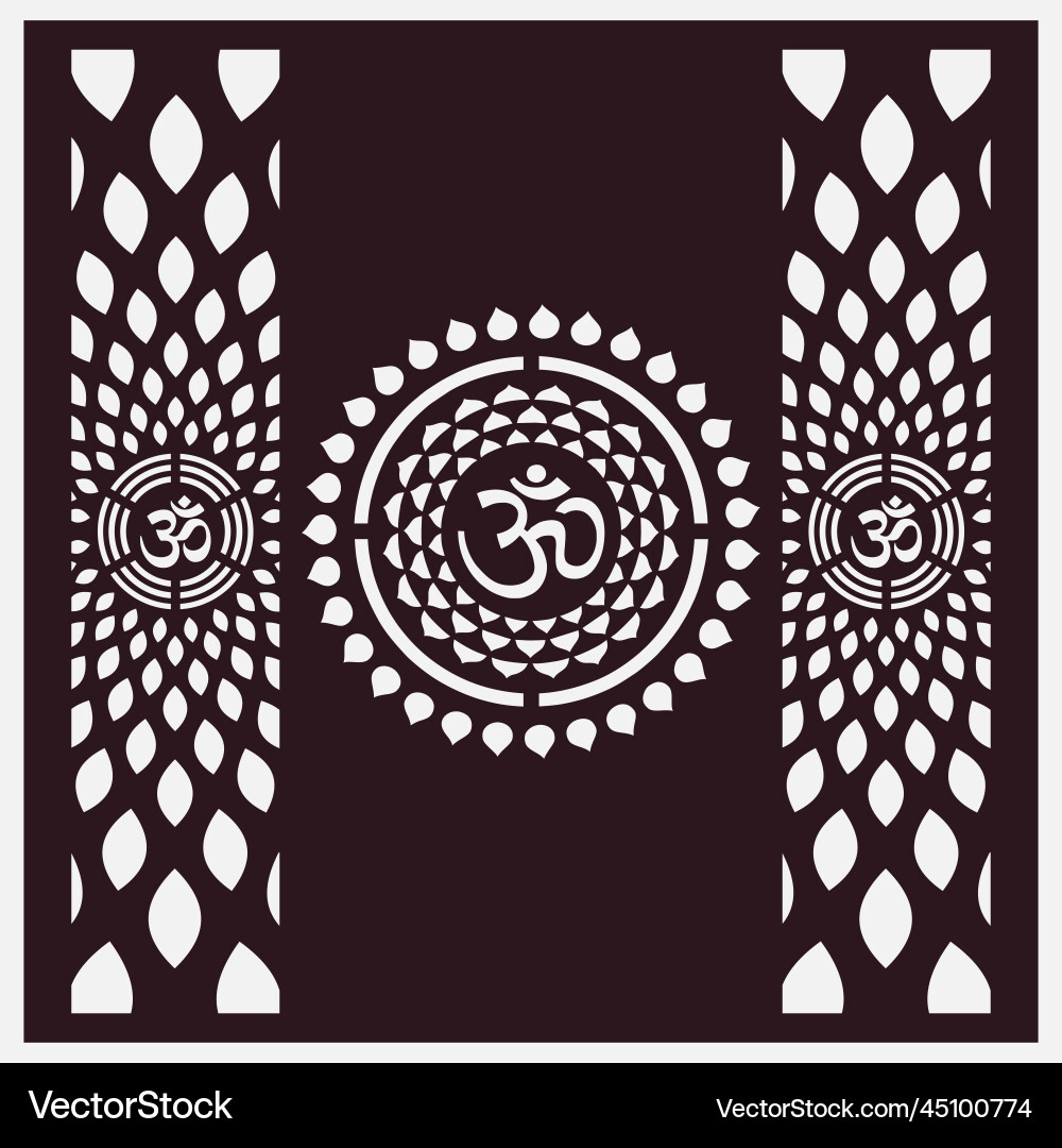 Om design concept for temples houses Royalty Free Vector