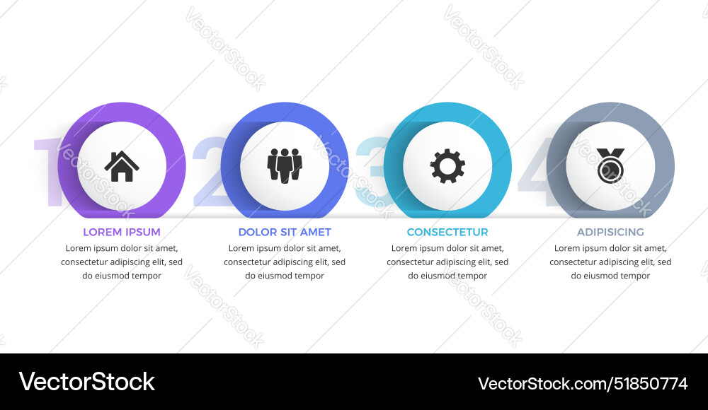 Process infographics Royalty Free Vector Image