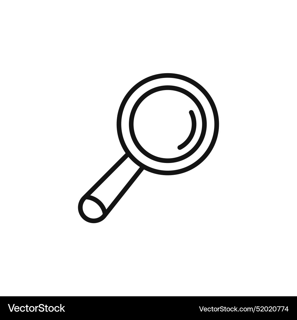 Search icon outline collection in black Royalty Free Vector