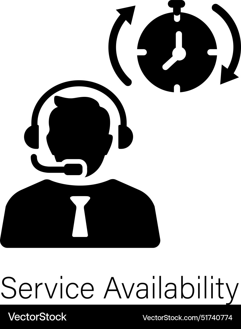 Service availability Royalty Free Vector Image