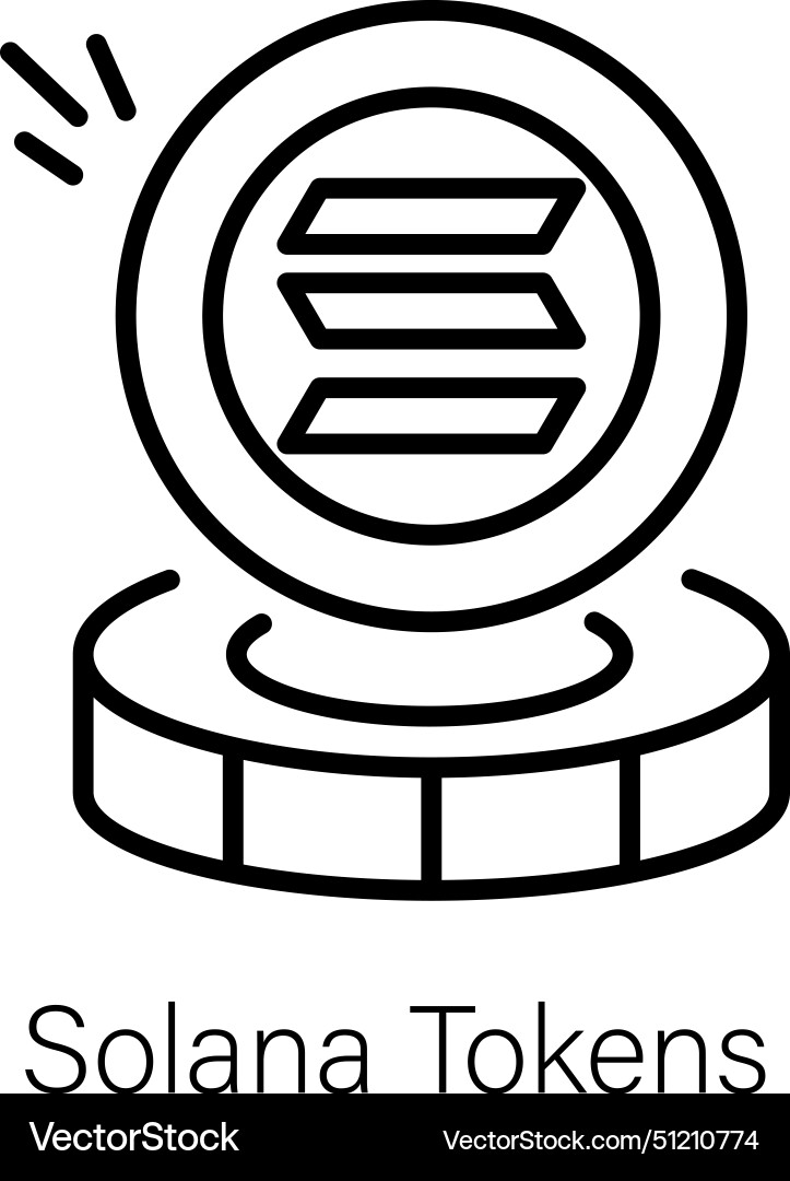 Solana tokens Royalty Free Vector Image - VectorStock