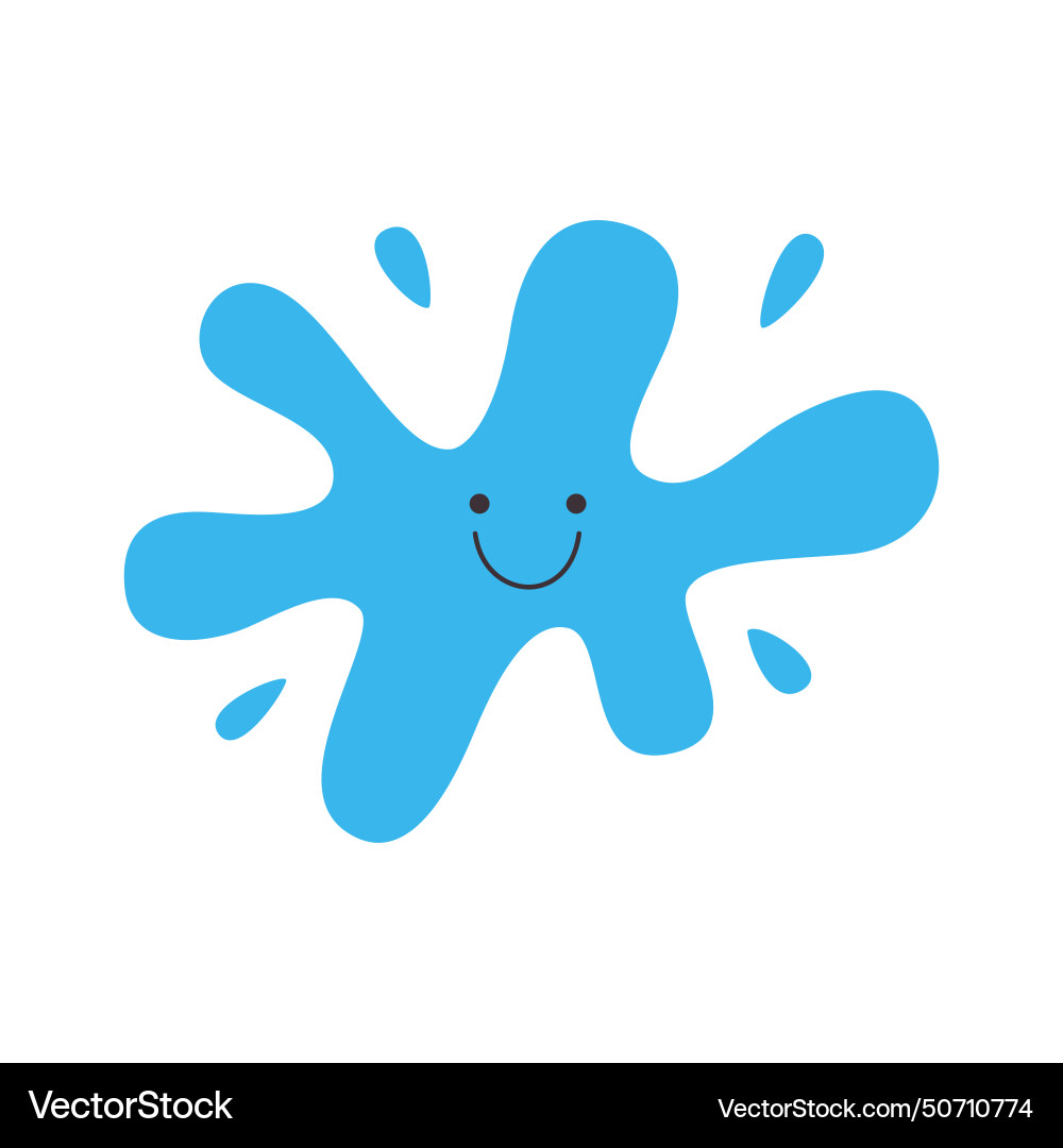Splash of water character Royalty Free Vector Image