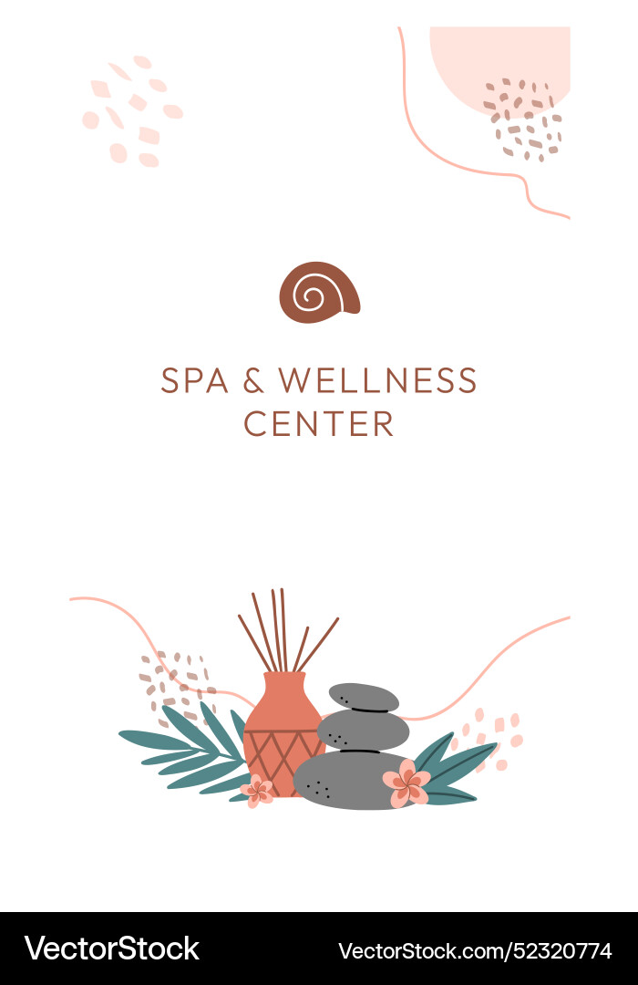 Wellness and spa design template Royalty Free Vector Image