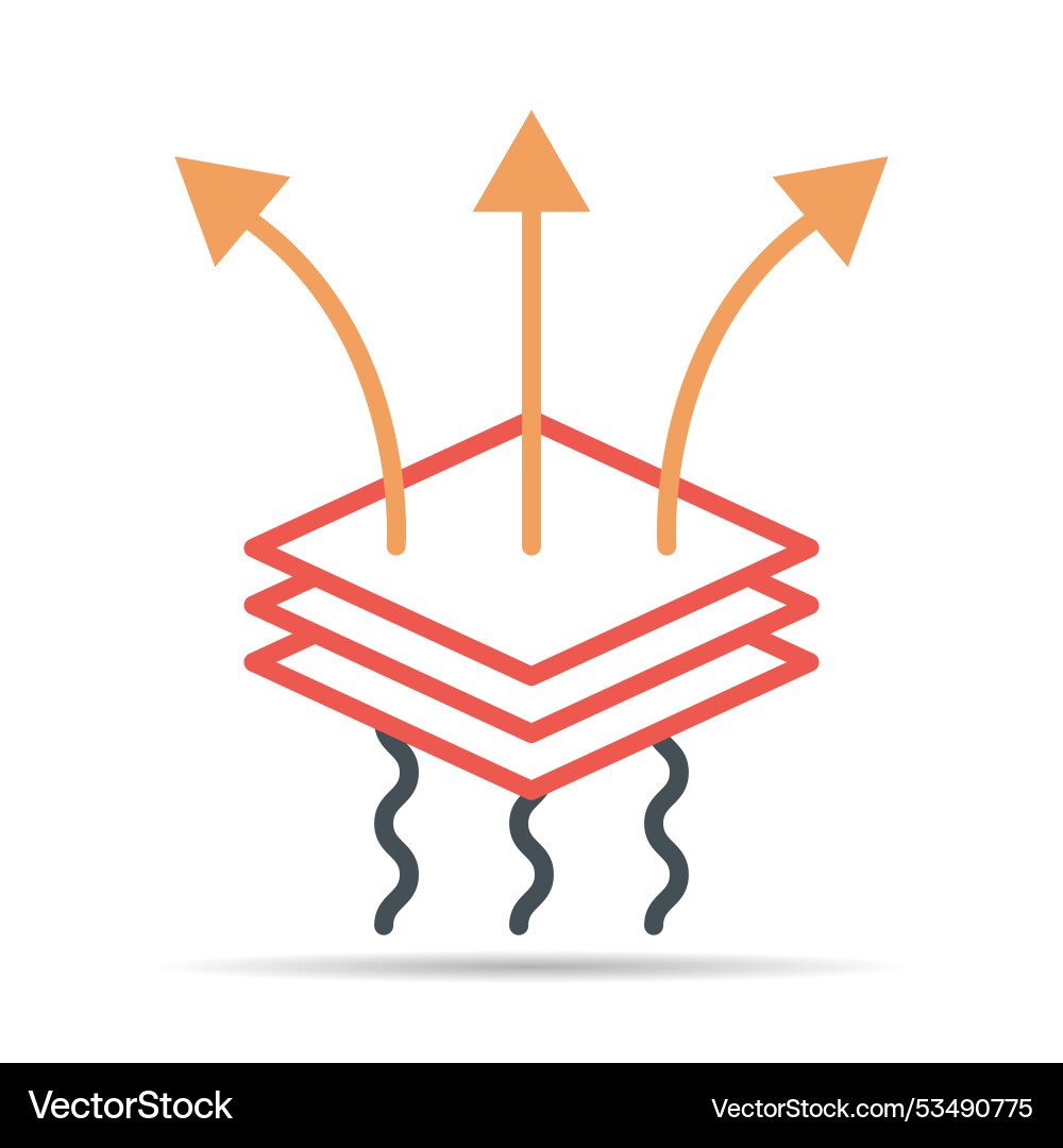 Breathable resistant shadow icon waterproof Vector Image