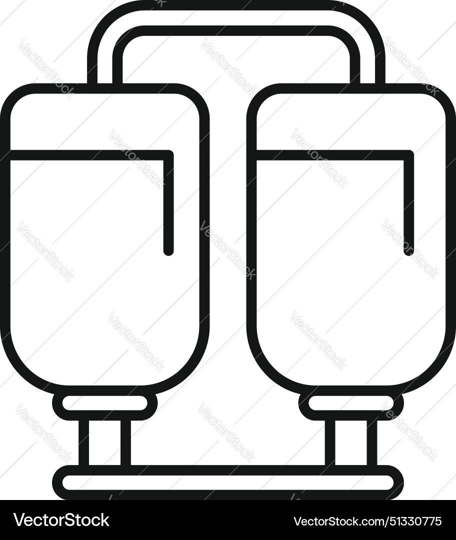 Dual infusion pumps line icon Royalty Free Vector Image