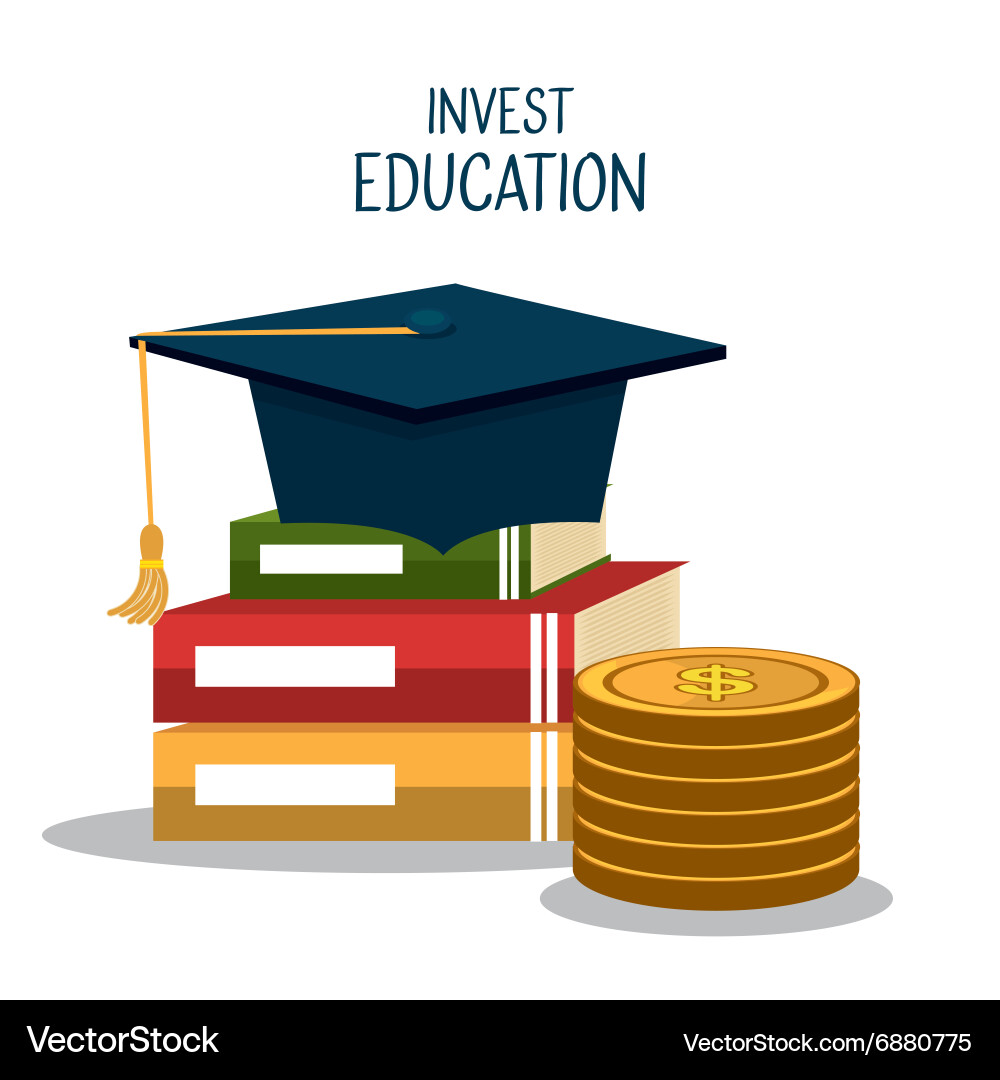 Education business investment Royalty Free Vector Image