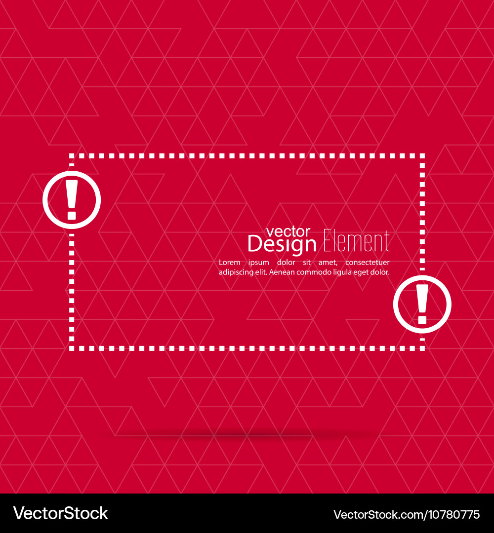 Exclamation mark blank template Royalty Free Vector Image