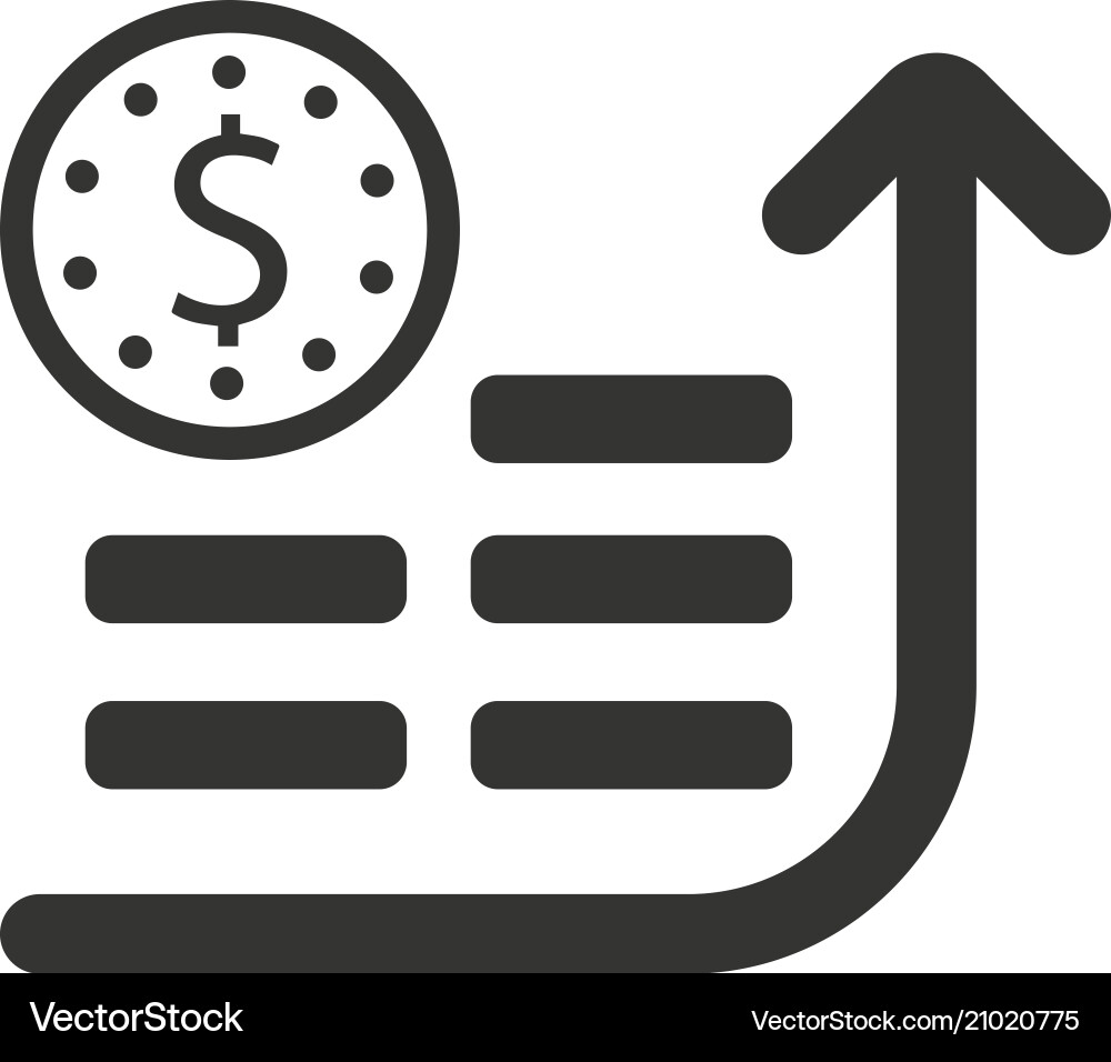 Financial growth icon Royalty Free Vector Image
