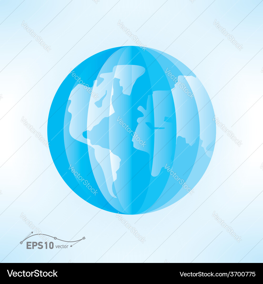 Globe origami 3D Papier Lizenzfreies Vektorbild