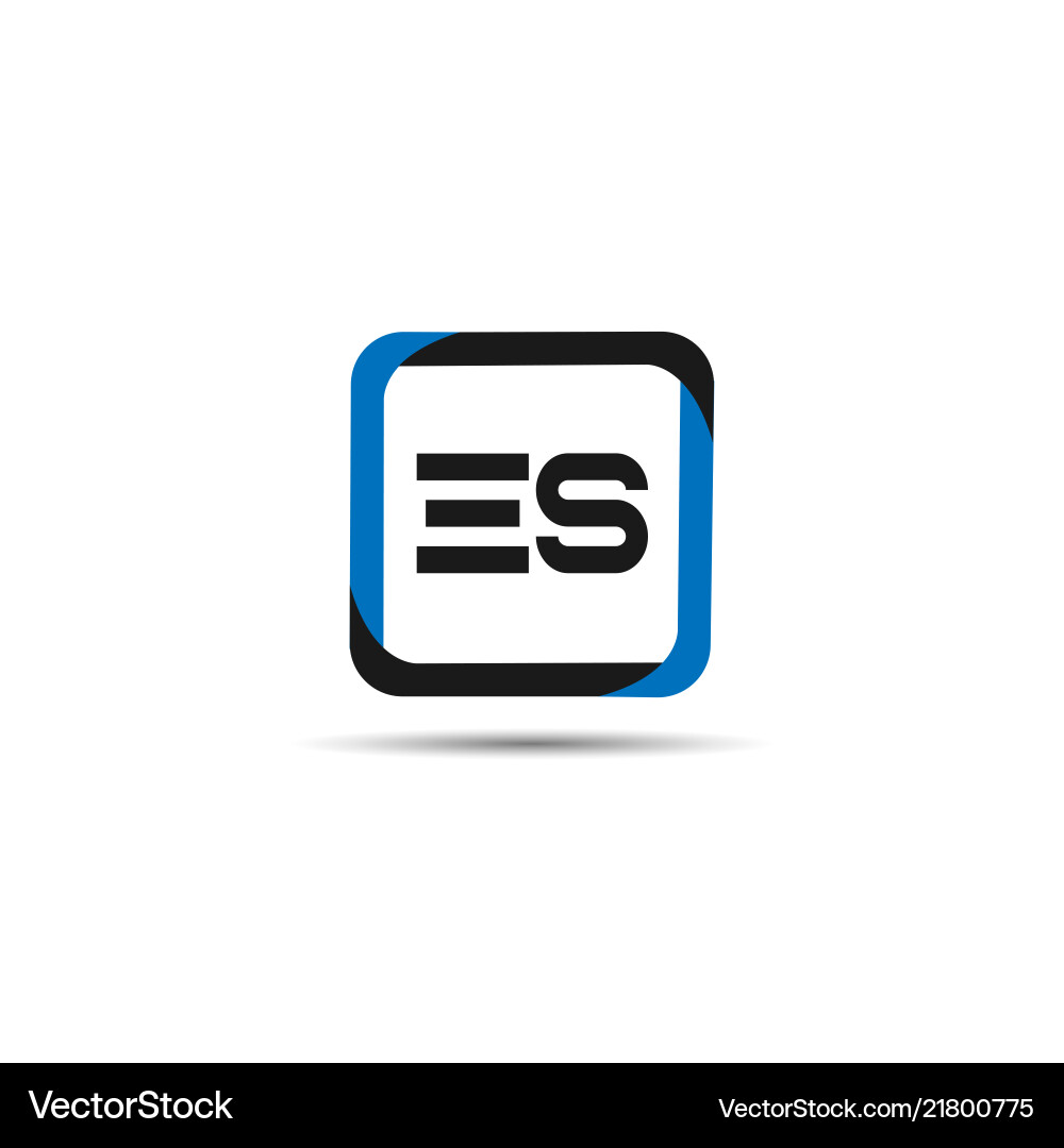 Initial letter es logo template design Royalty Free Vector