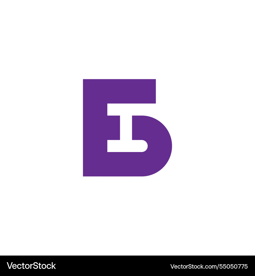 Letter ed simple geometric linked logo Royalty Free Vector