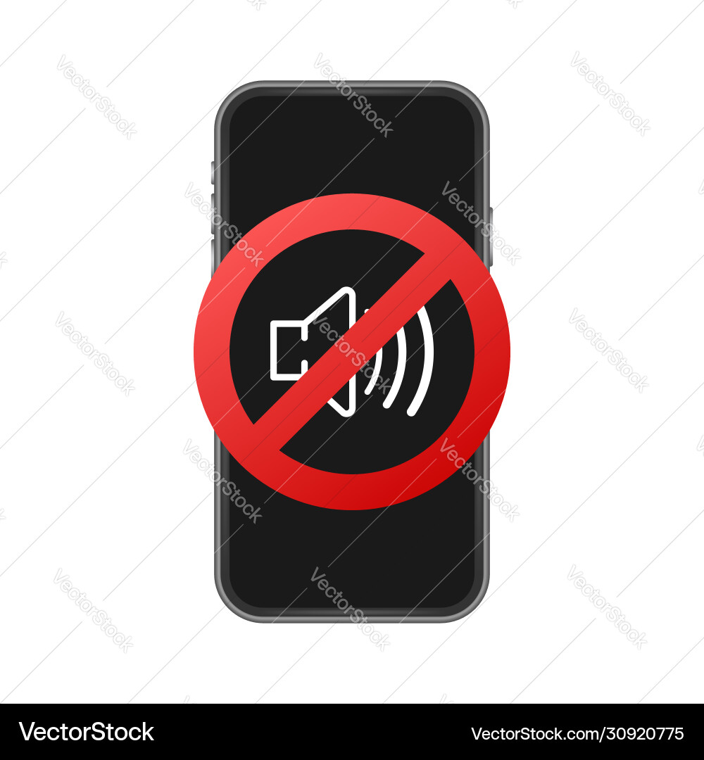 No sound phone telephone call cell icon Royalty Free Vector