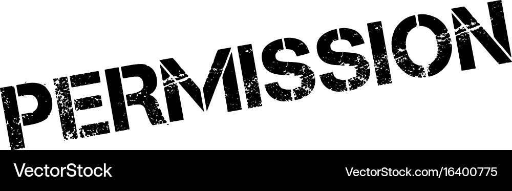 Permission rubber stamp Royalty Free Vector Image
