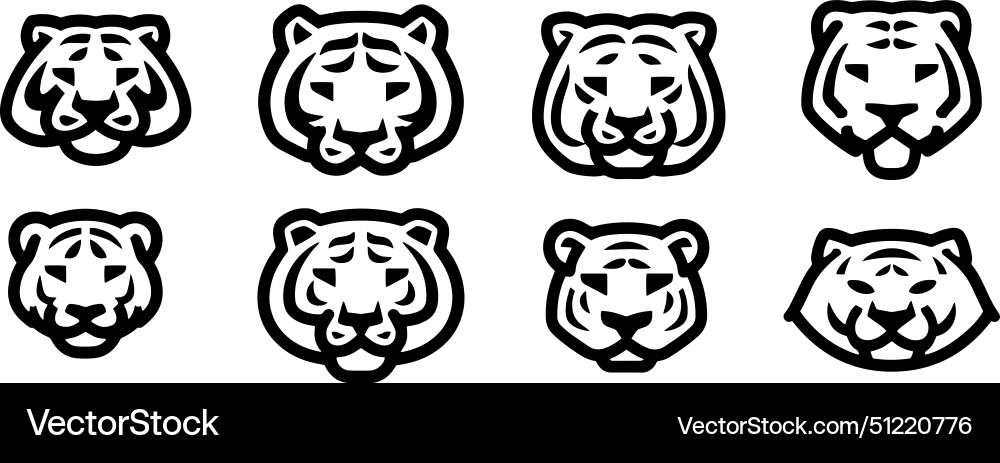 Abstract tiger face Royalty Free Vector Image - VectorStock