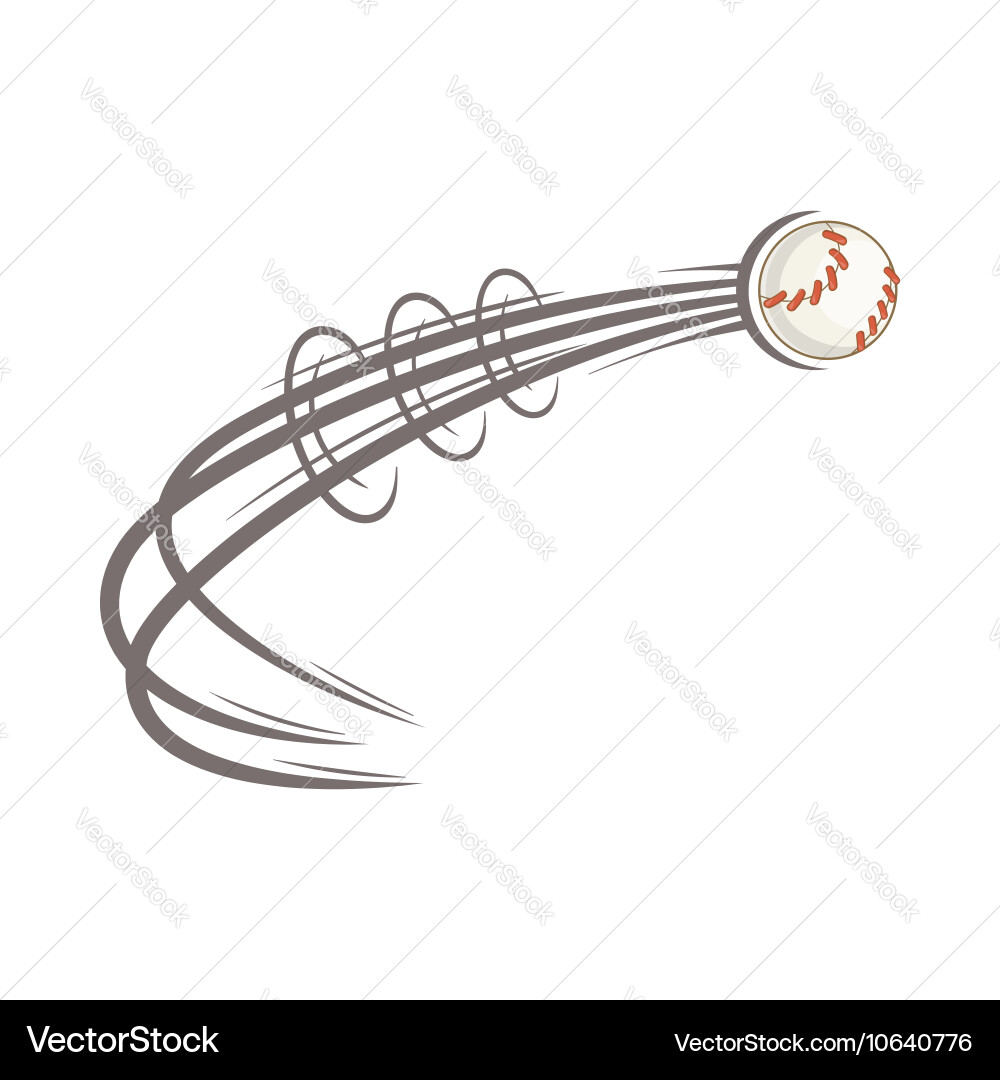 Baseball Ball Fly Icon Royalty Free Vector Image