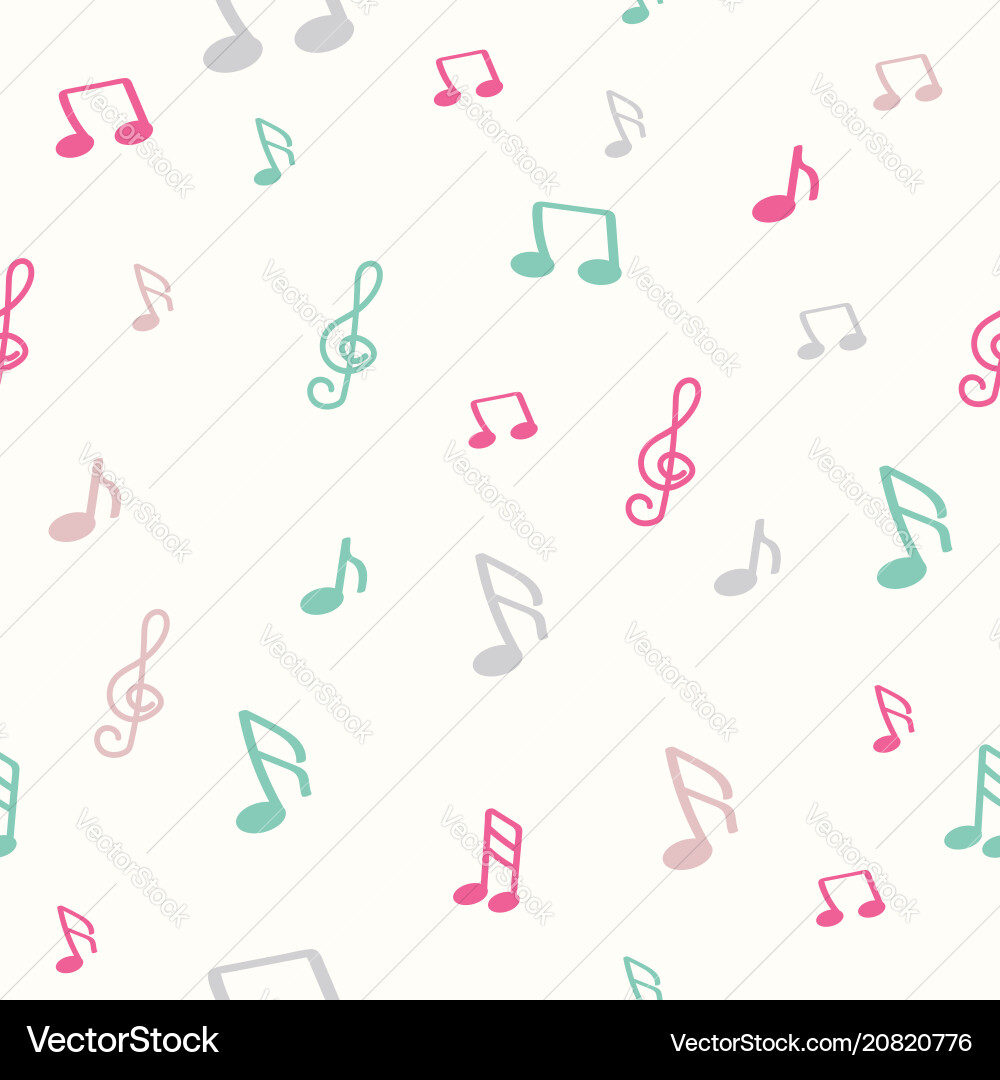Colorful music note pattern Royalty Free Vector Image