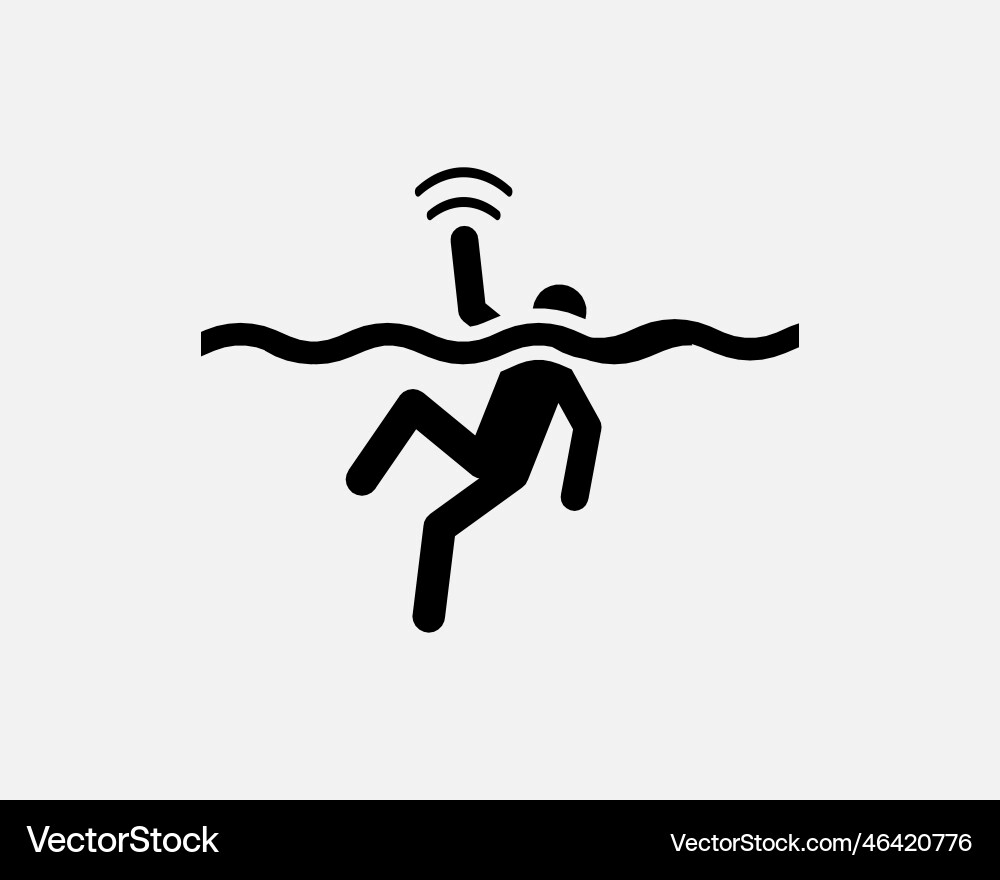 Drowning icon Royalty Free Vector Image - VectorStock