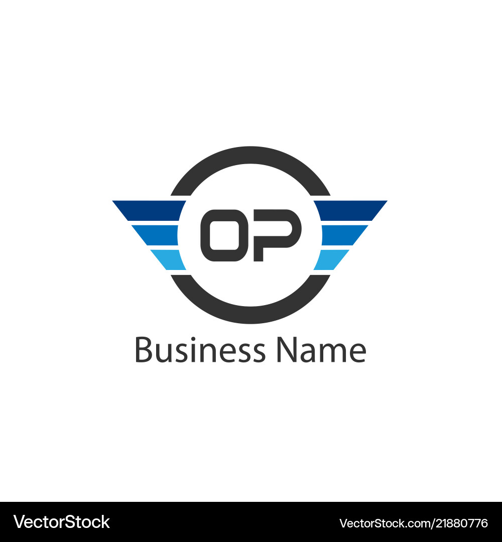 Initial letter op logo template design Royalty Free Vector