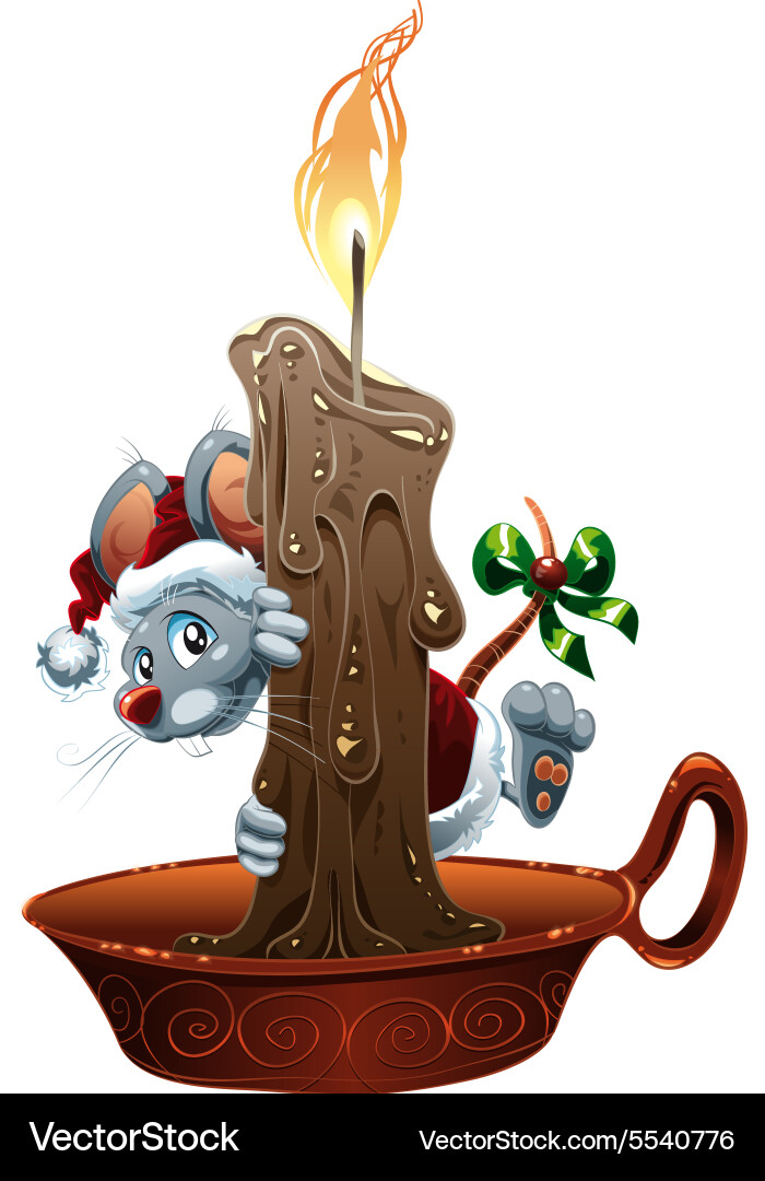 Little mouse for christmas Royalty Free Vector Image
