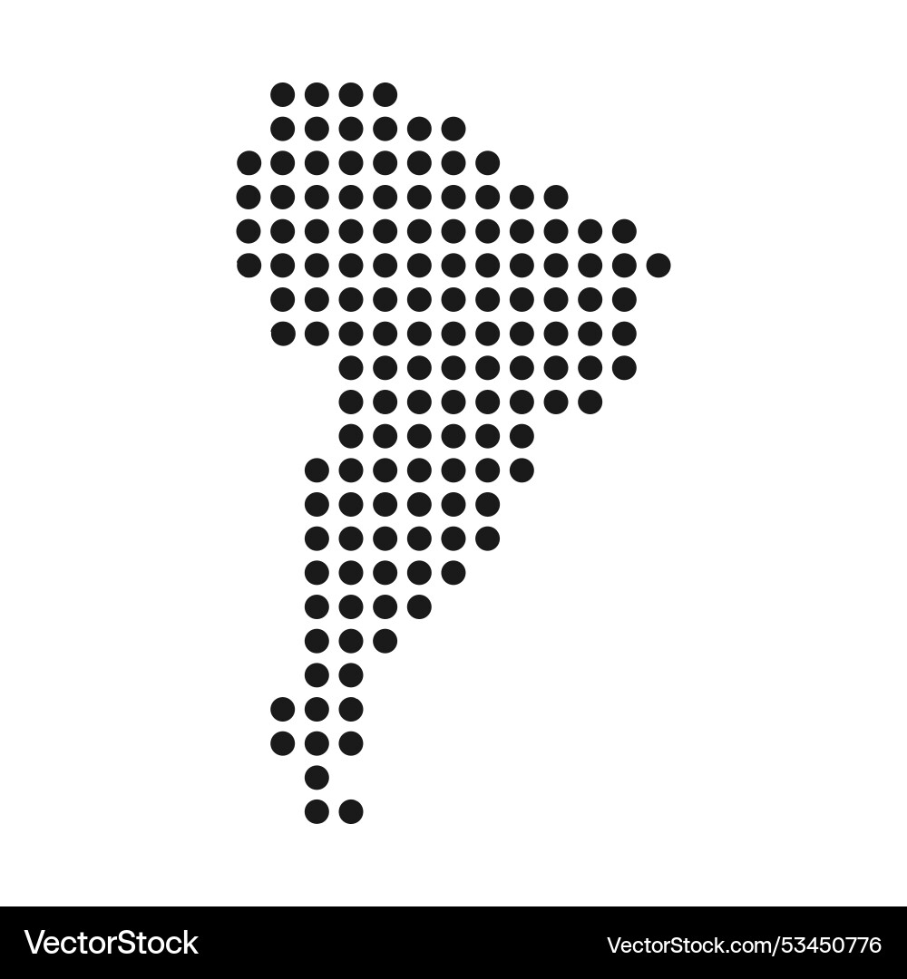South america map icon Royalty Free Vector Image