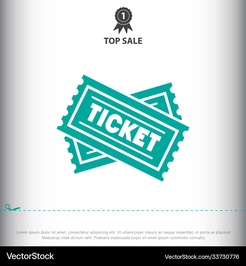 Ticket icon Royalty Free Vector Image - VectorStock