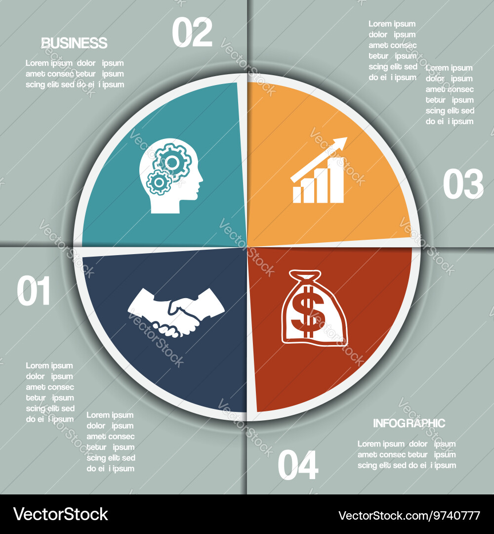 4 positions Royalty Free Vector Image - VectorStock