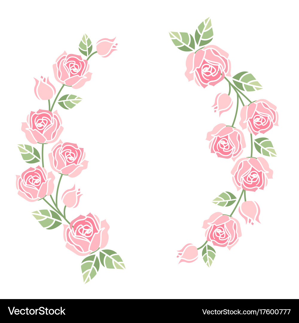 Background with pink roses Royalty Free Vector Image