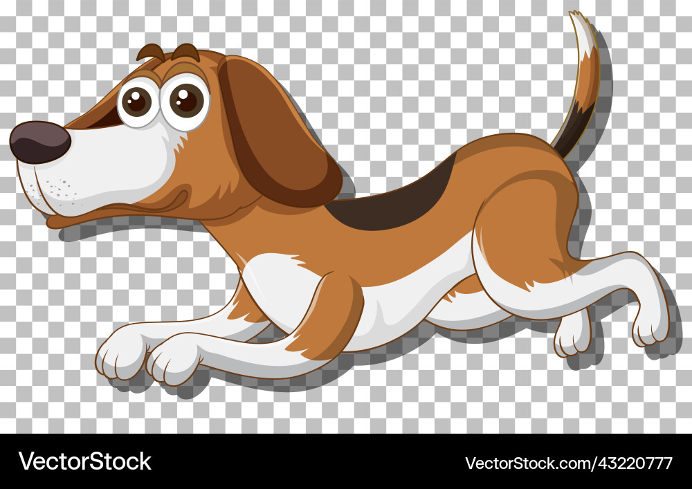 Beagle dog cartoon character Royalty Free Vector Image