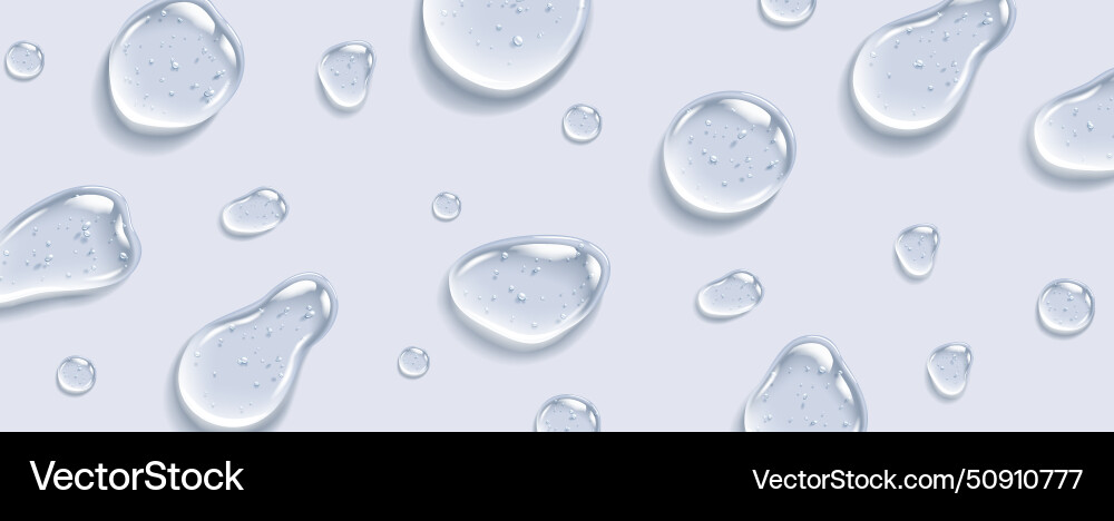 Collagen gel drops realistic set Royalty Free Vector Image