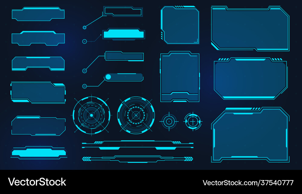 Cyberpunk HUD Interface Royalty Free Vector Image