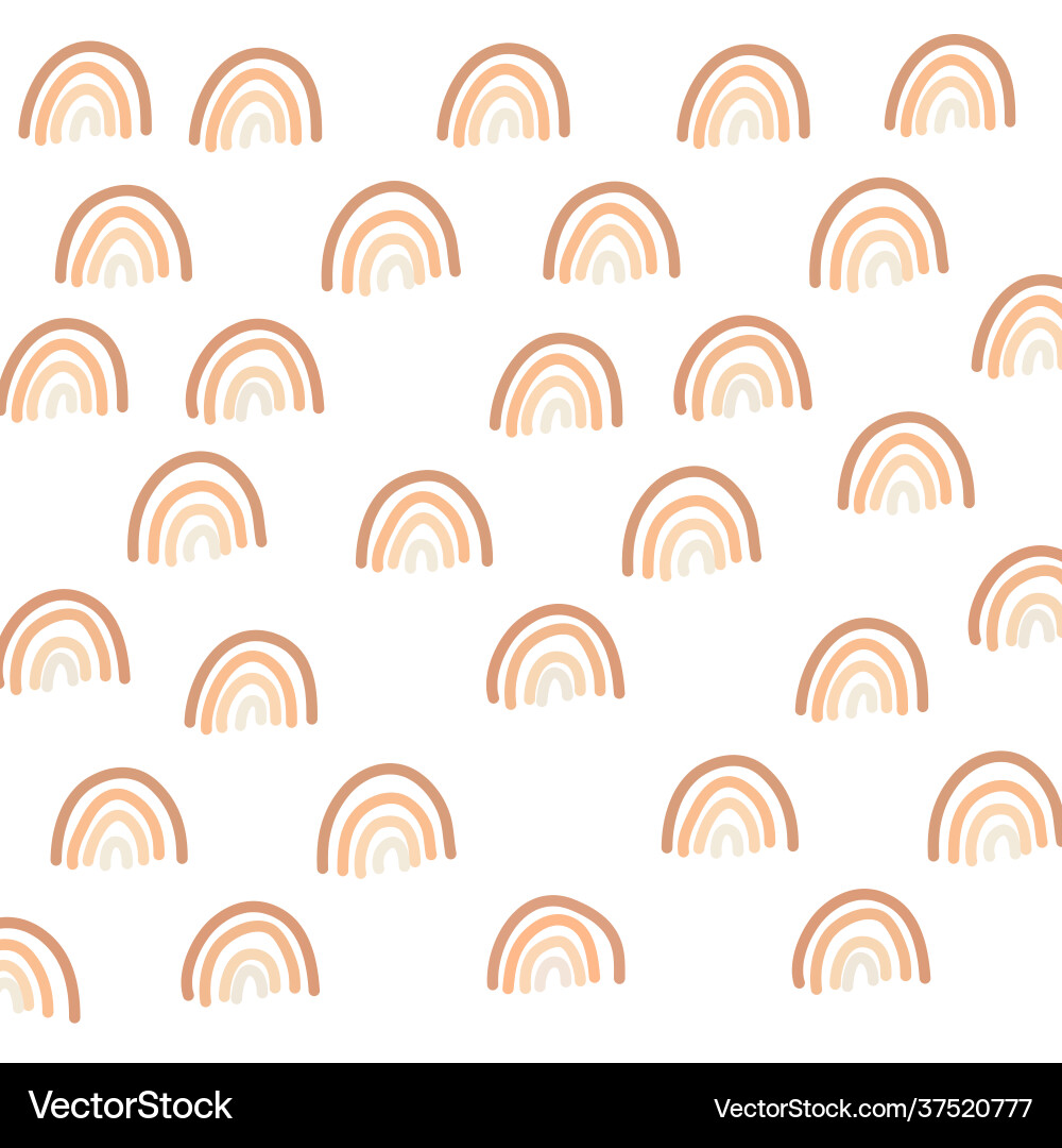 Hand zeichnen Regenbogen Muster Lizenzfreies Vektorbild