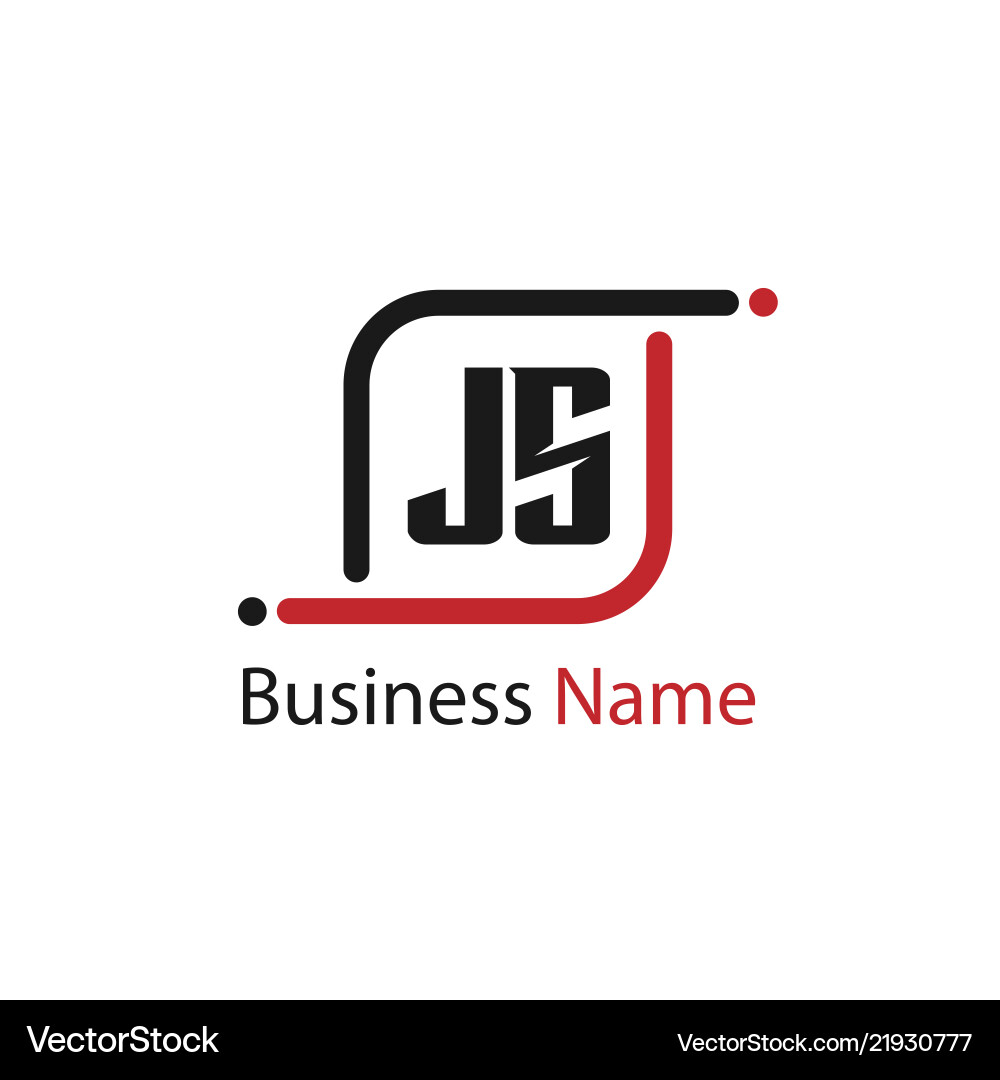 Initial letter js logo template design Royalty Free Vector