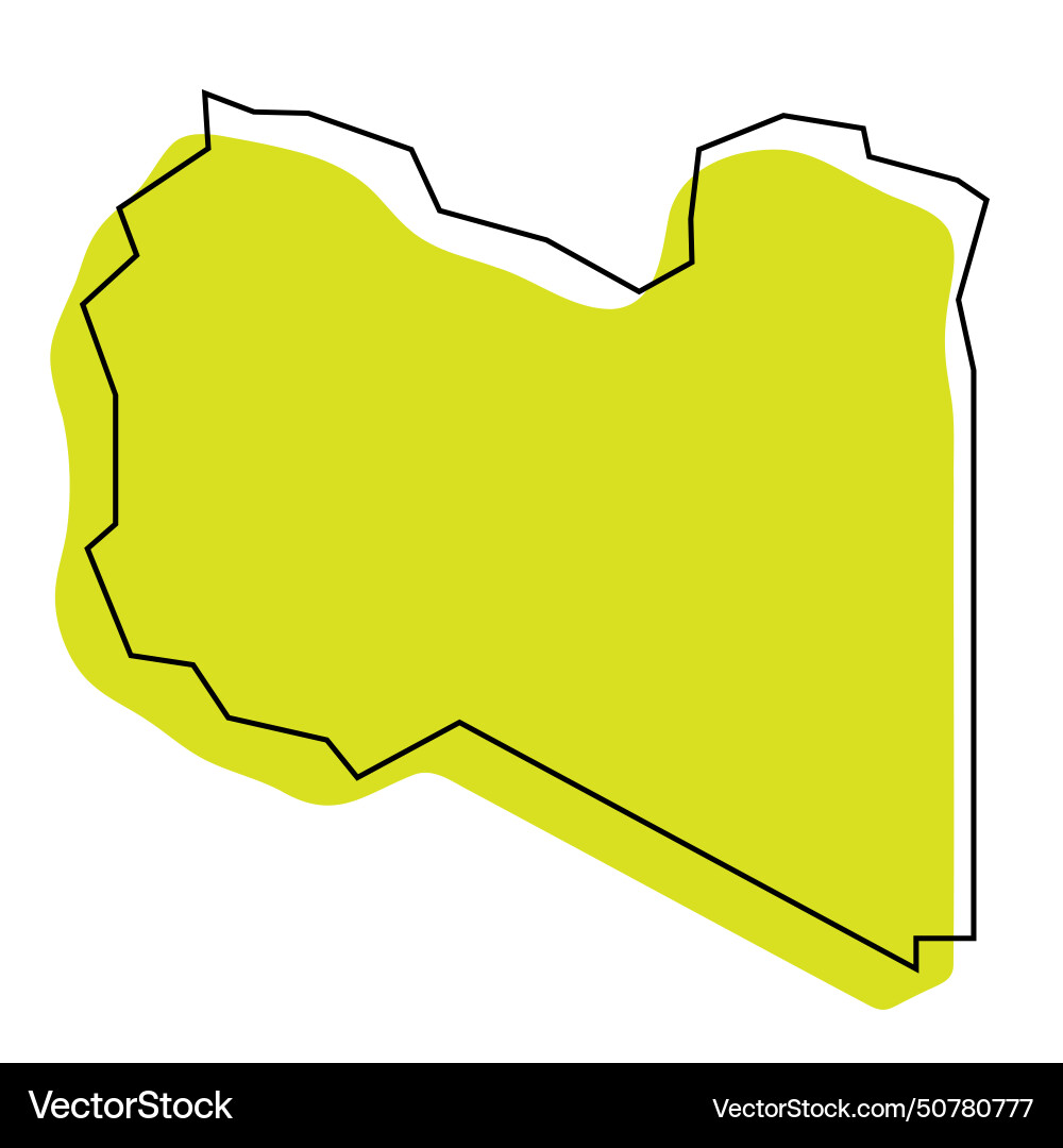 Libya simplified map Royalty Free Vector Image