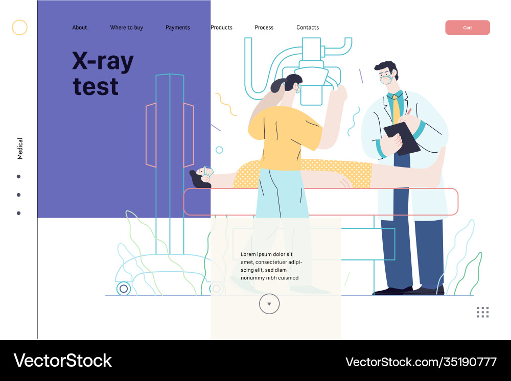 Medical tests template - x-ray test Royalty Free Vector