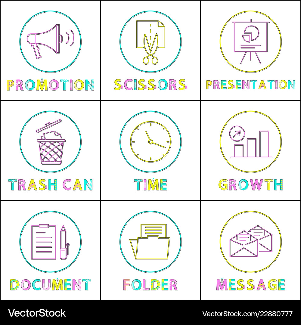 Promotion and presentation Royalty Free Vector Image