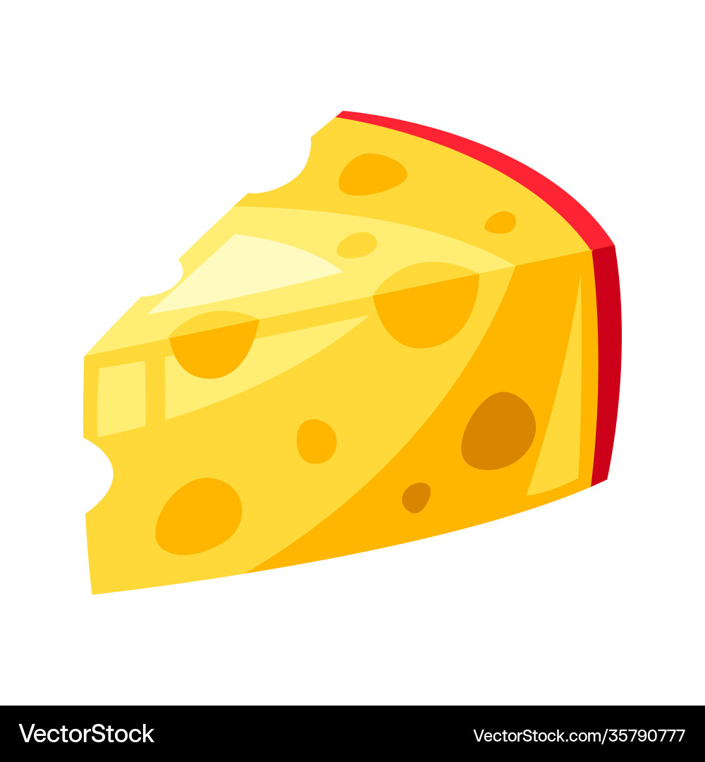 Stylized cheese slice Royalty Free Vector Image