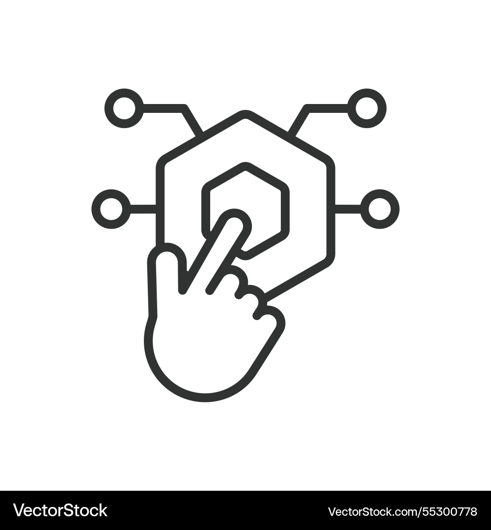 Digital icon in line design digital technology Vector Image