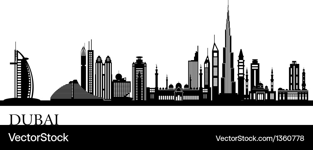 Dubai Skyline Outline Vector Images (over 370)