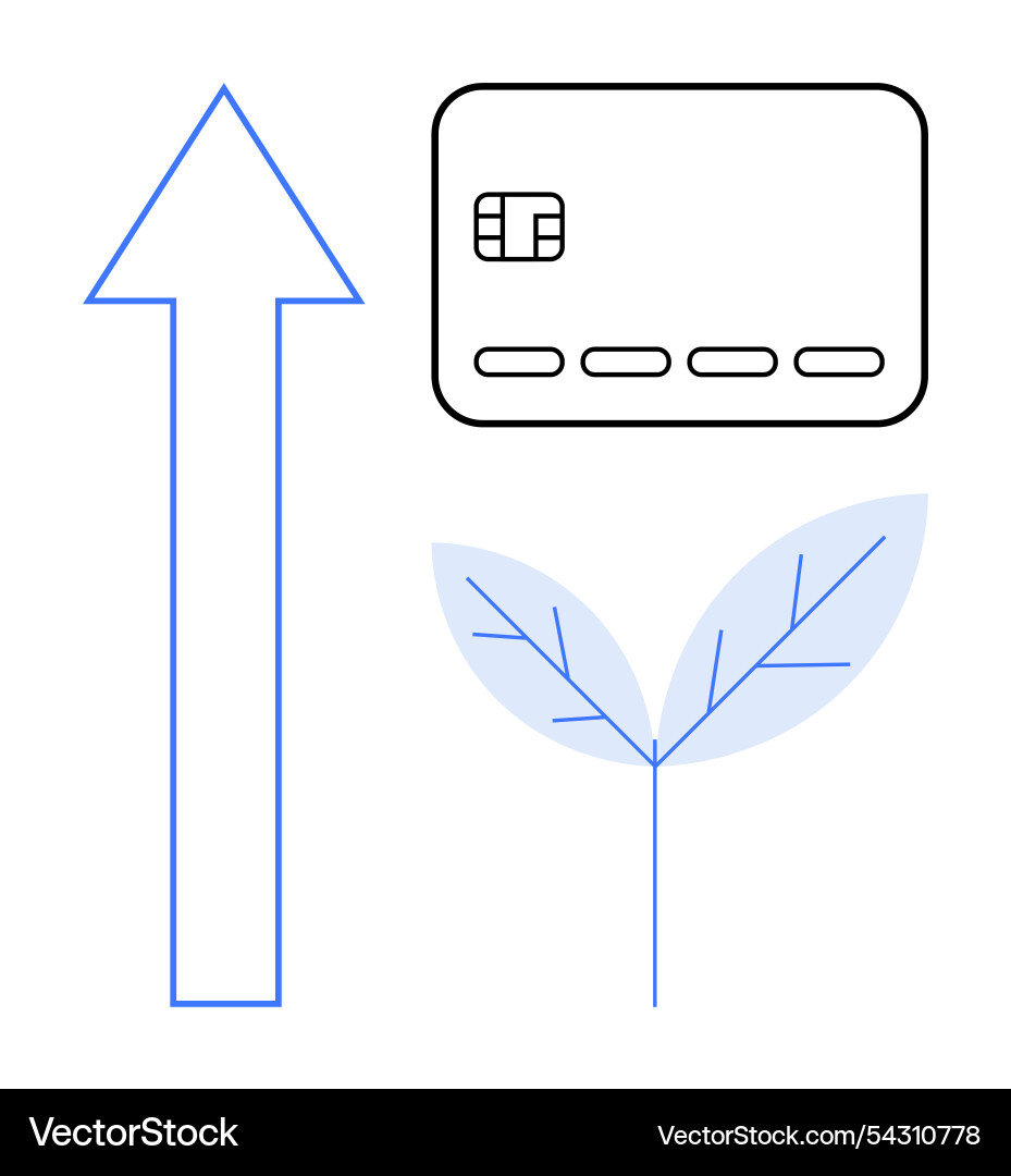 Financial growth with sustainable practices Vector Image