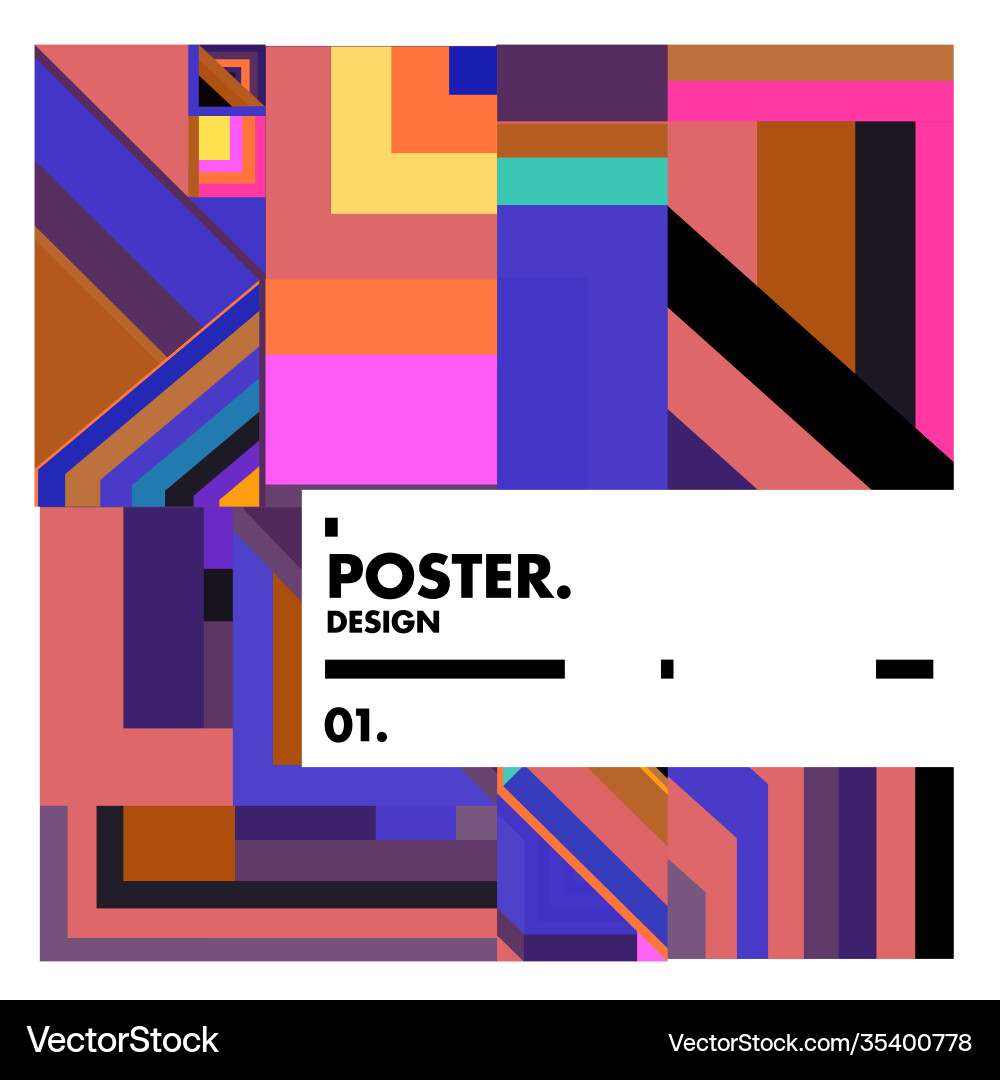 Geometric colorful pattern for poster and banner Vector Image
