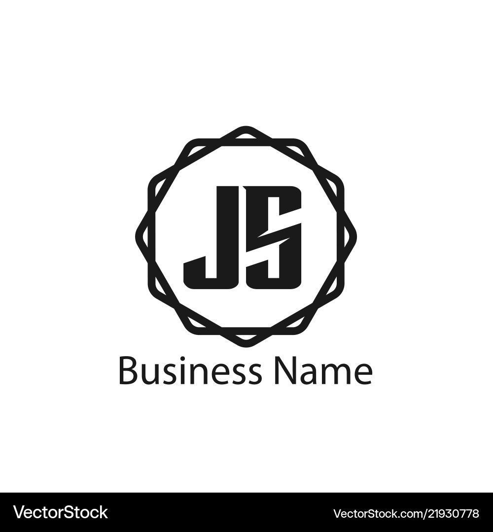 Initial letter js logo template design Royalty Free Vector