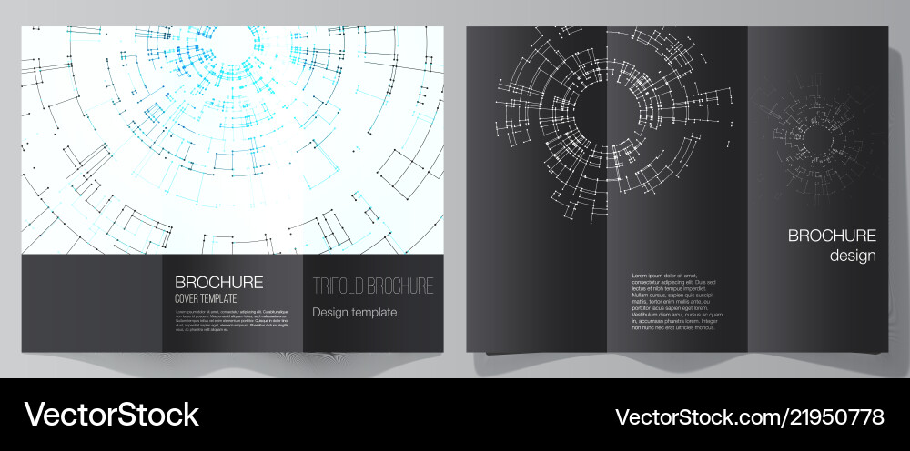 Modern Network Brochure Templates Royalty Free Vector Image