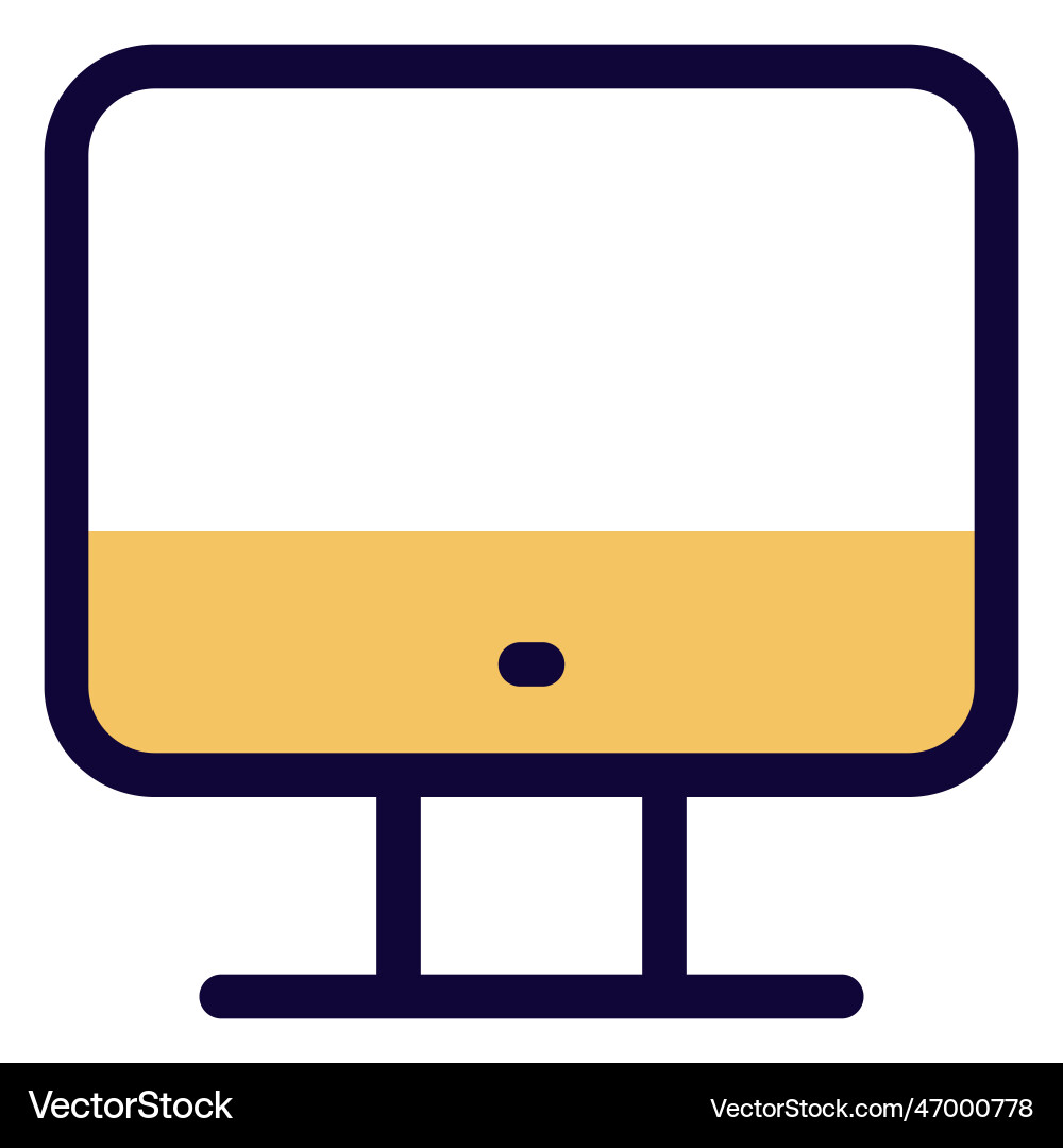 Monitor screen for computer operations Royalty Free Vector