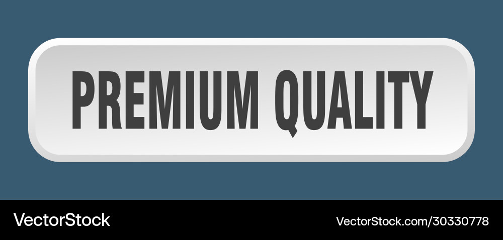 Premium quality button square 3d Royalty Free Vector Image