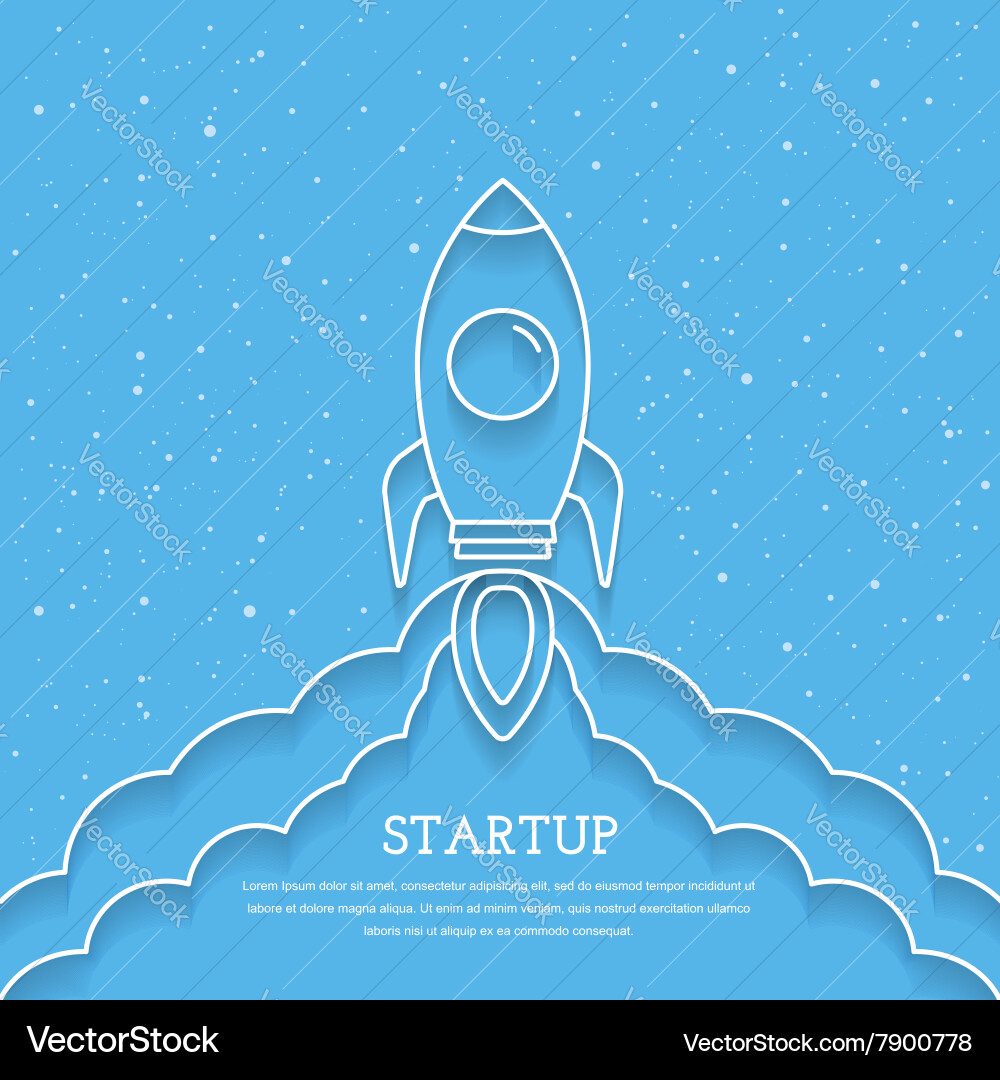 Rocket launch Royalty Free Vector Image - VectorStock