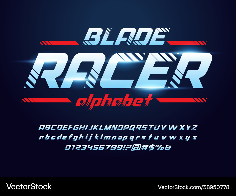 Speed font Royalty Free Vector Image - VectorStock