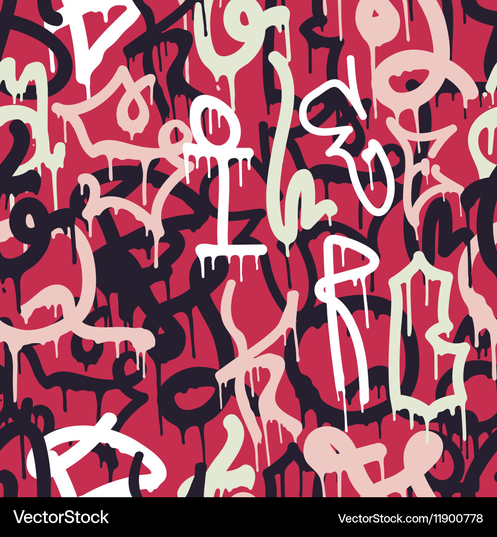 Street Art Graffiti Pattern Royalty Free Vector Image